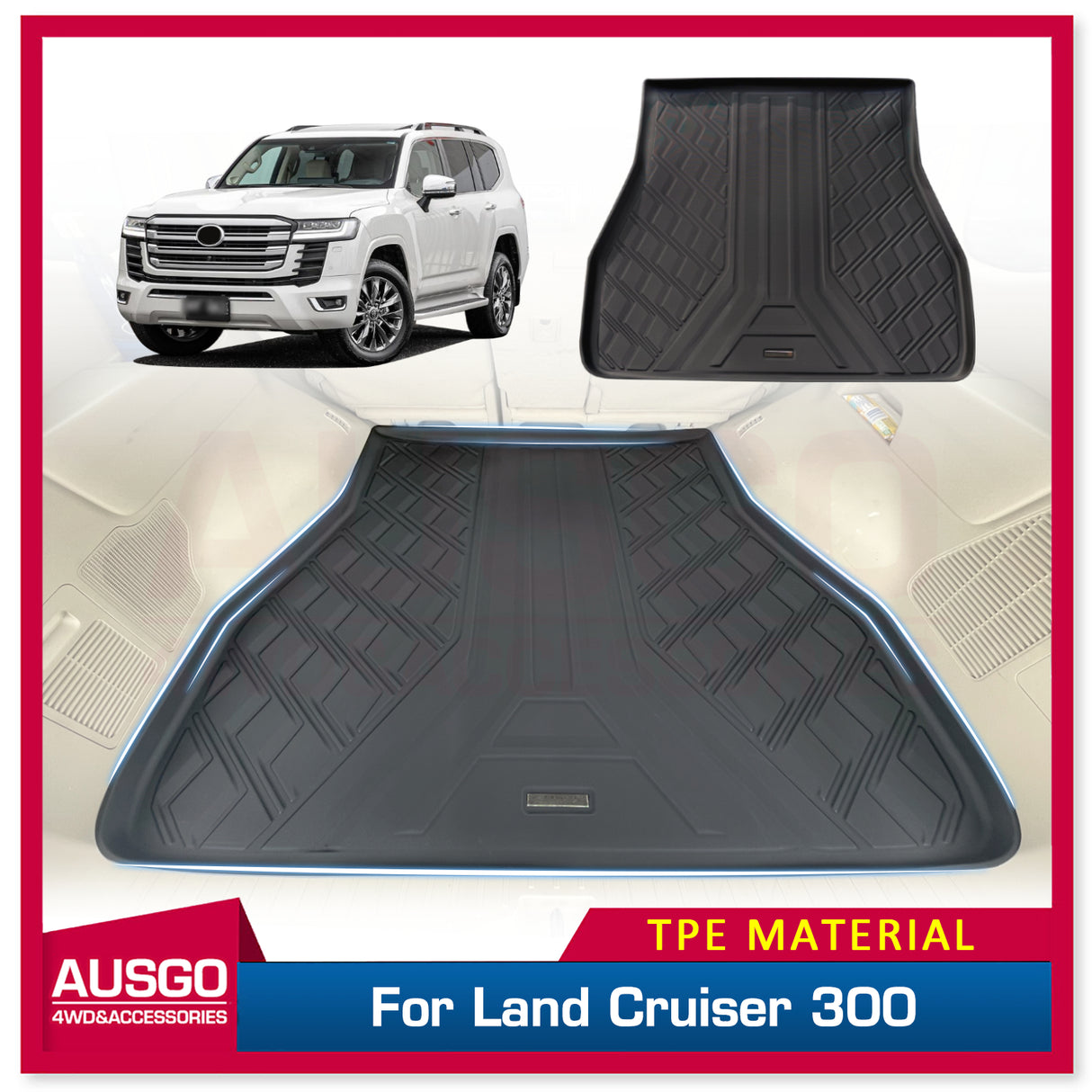 3D TPE Cargo Mat for Toyota LandCruiser 300 Land Cruiser 300 LC300 5 S ...