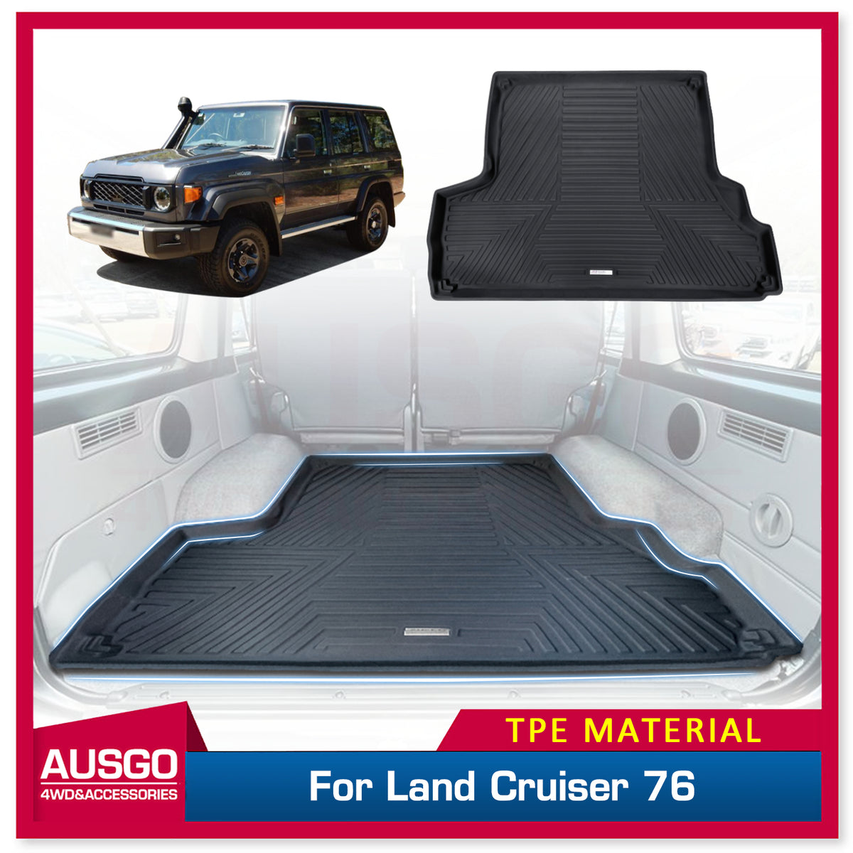 3D TPE Cargo Mat for Toyota LandCruiser 76 Land Cruiser 76 LC76 2024-O ...