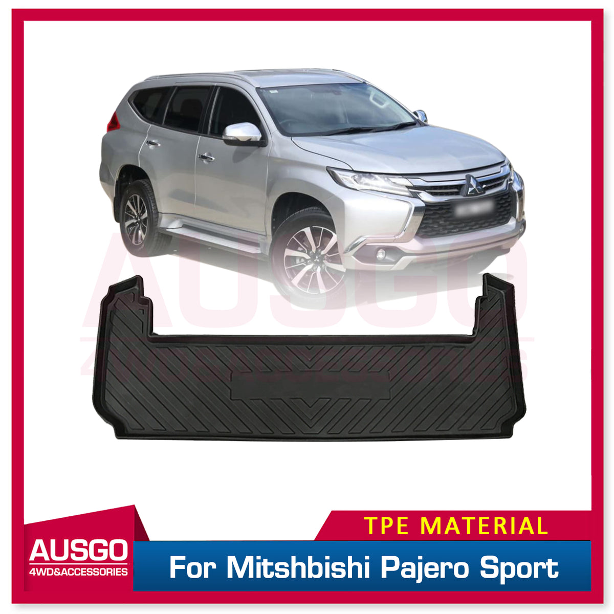 3D TPE Cargo Mat for Mitsubishi Pajero Sport 2015-Onwards 7 Seats Boot ...