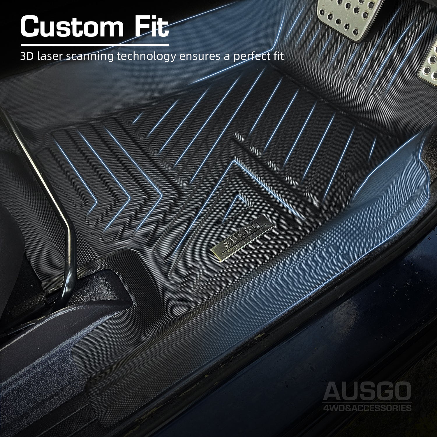 5D TPE Door Sill Covered Car Floor Mats for Ford Falcon FG Ute 2008-20 ...