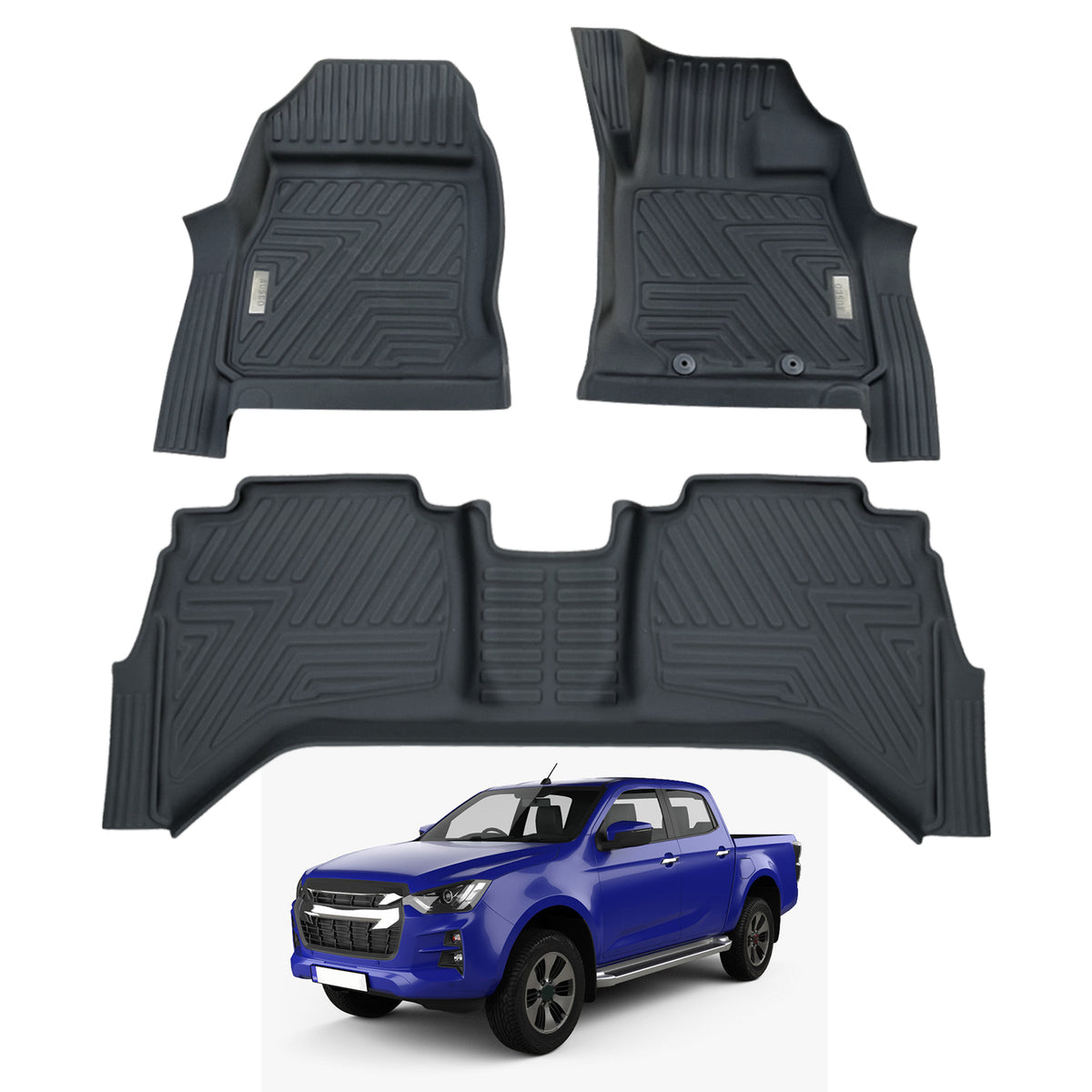 5D Car Floor Mats for ISUZU D-MAX DMAX Dual Cab 2020-Onwards – AUSGO ...