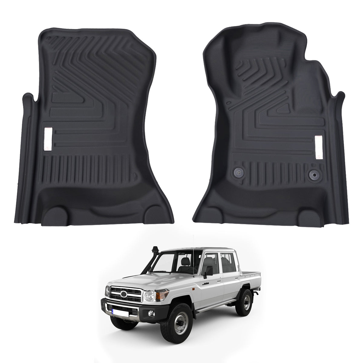 5D Car Floor Mats for Toyota Land Cruiser 79 Series Single Cab 2016-On ...