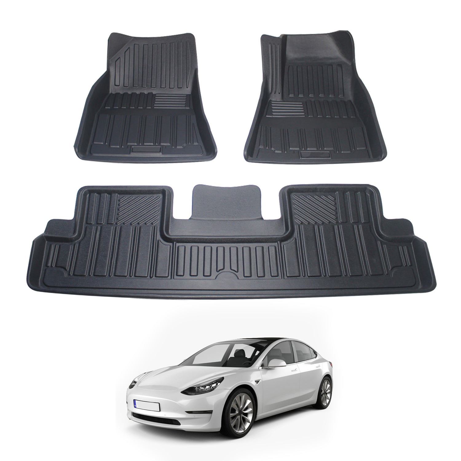 3D Floor Mats for Tesla Model 3 2019-2023