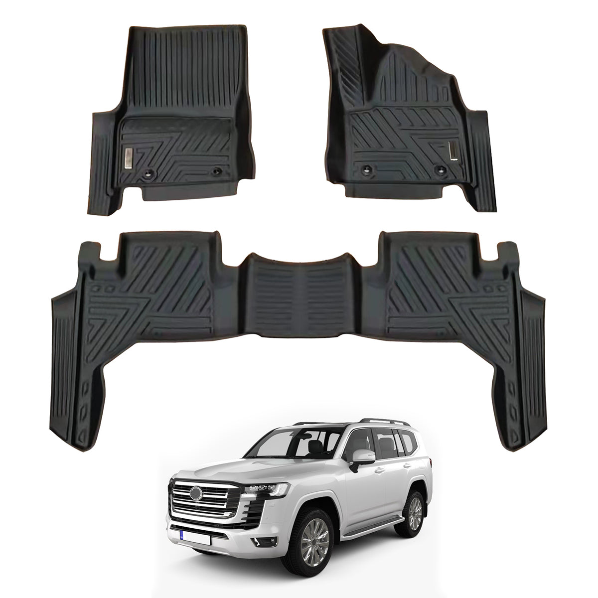 Toyota Land Cruiser 300 Floor Mats | Heavy-Duty All-Weather Protection ...