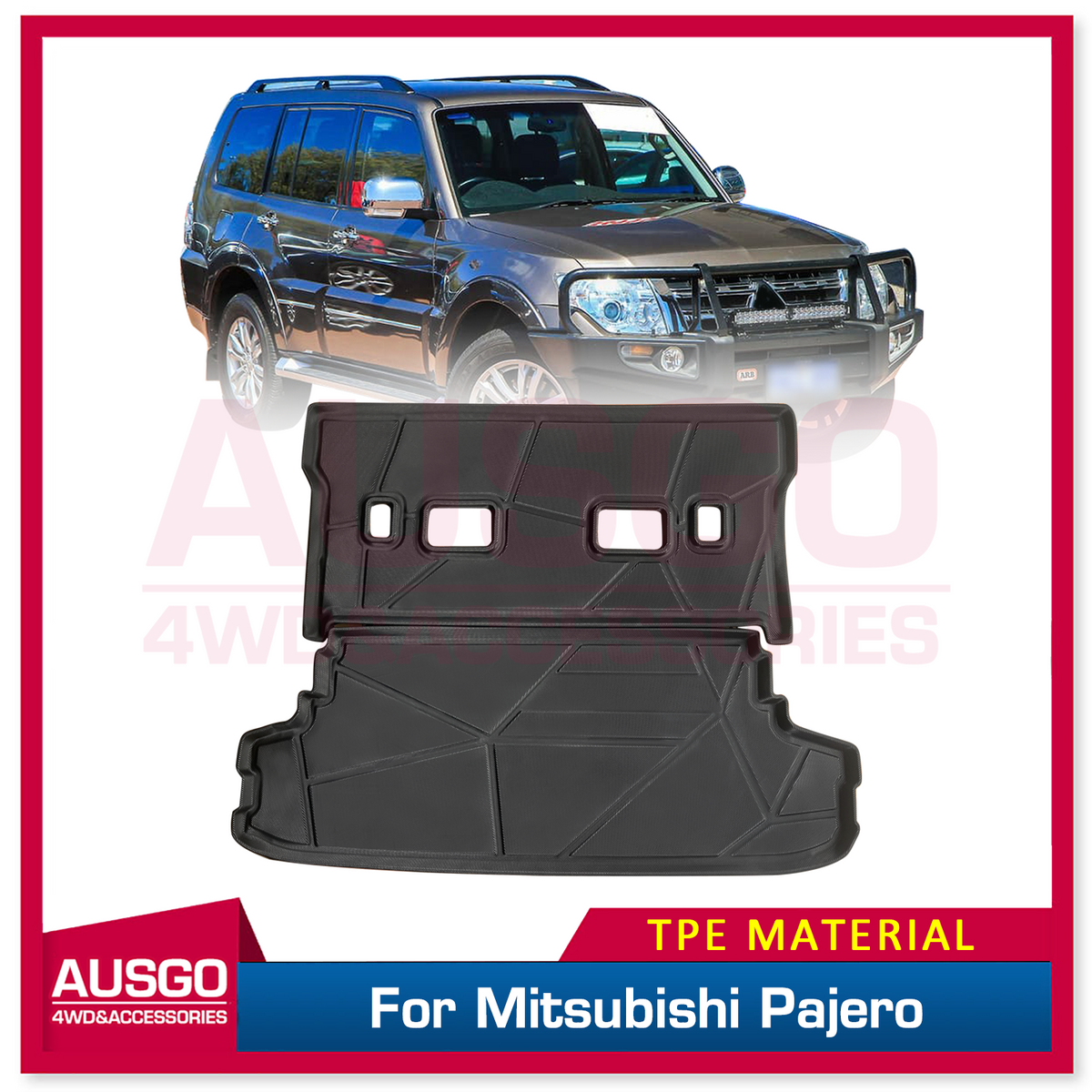 3D TPE Cargo Mat for Mitsubishi Pajero 2000-Onwards Boot Mat Boot Line ...