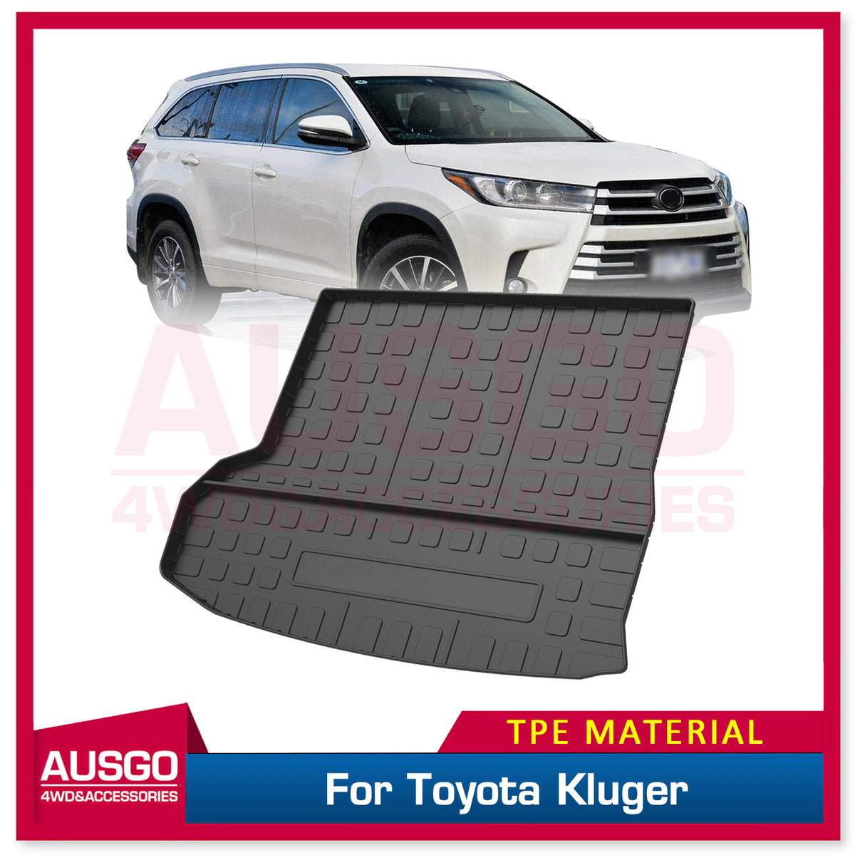 3D TPE Cargo Mat for Toyota Kluger 2013-2020 Boot Mat Boot Liner Trunk ...