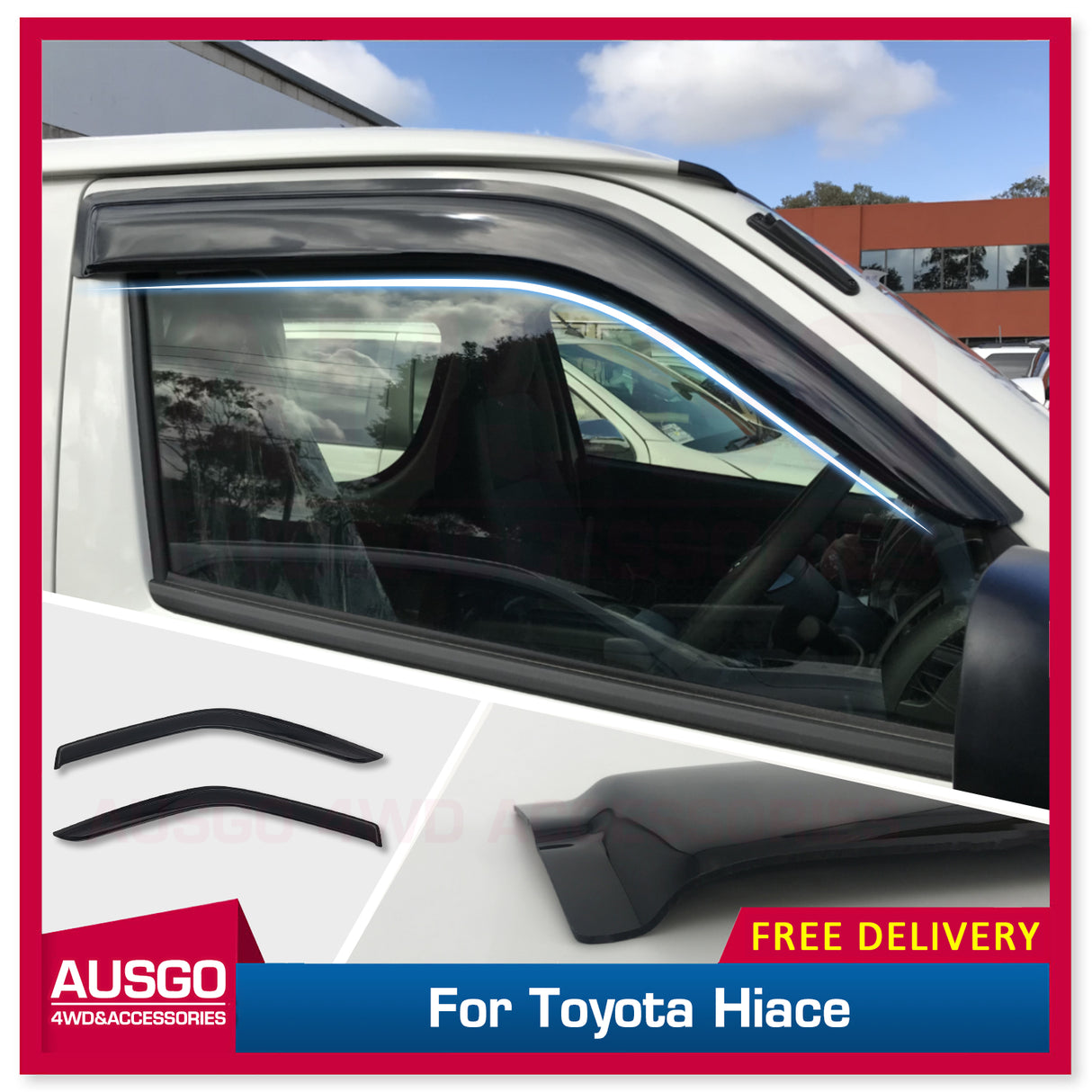 Injection Weather Shields for Toyota Hiace 2005-2019 Weathershields Wi ...