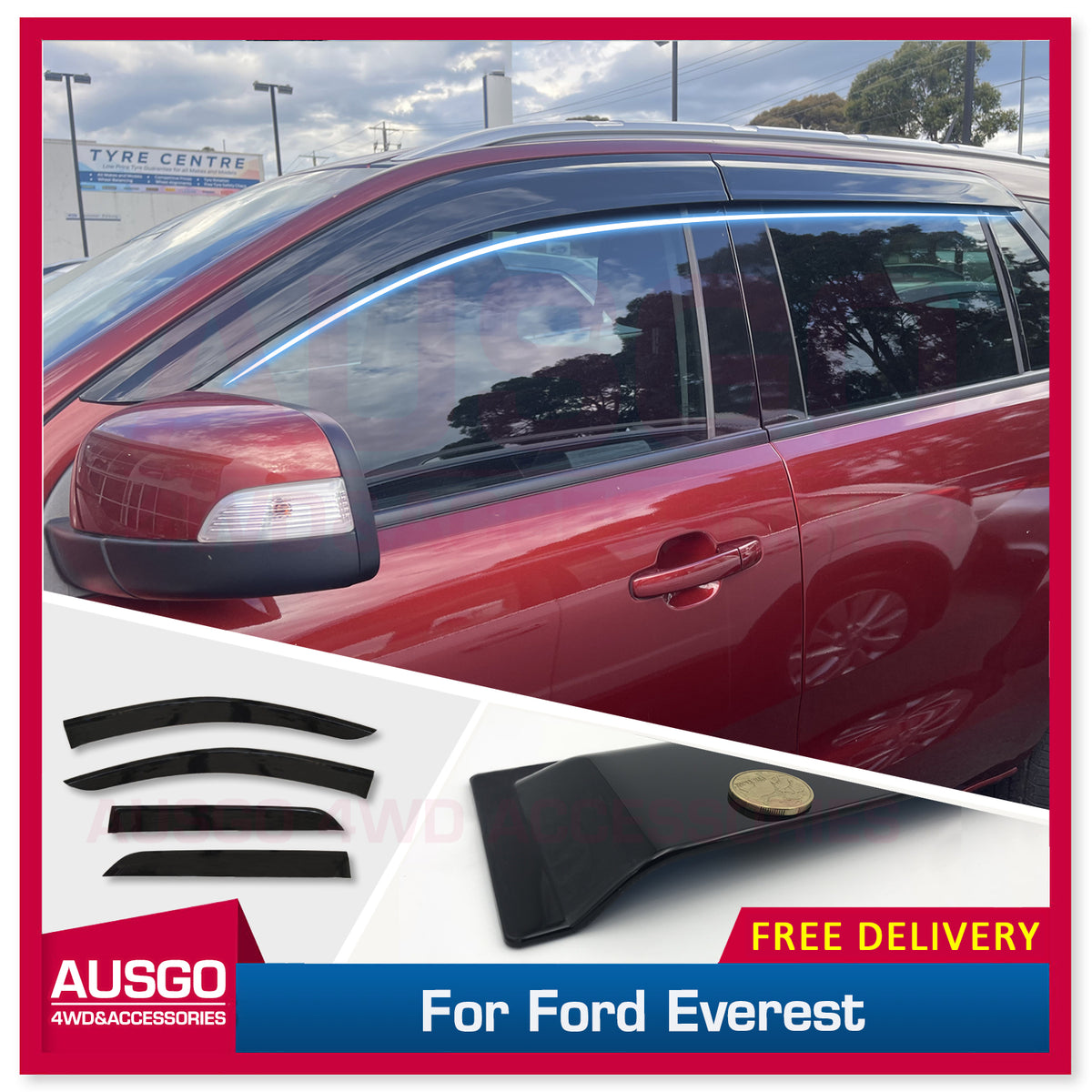 Injection Weather Shields for Ford Everest 2015-2022 Weathershields Wi ...