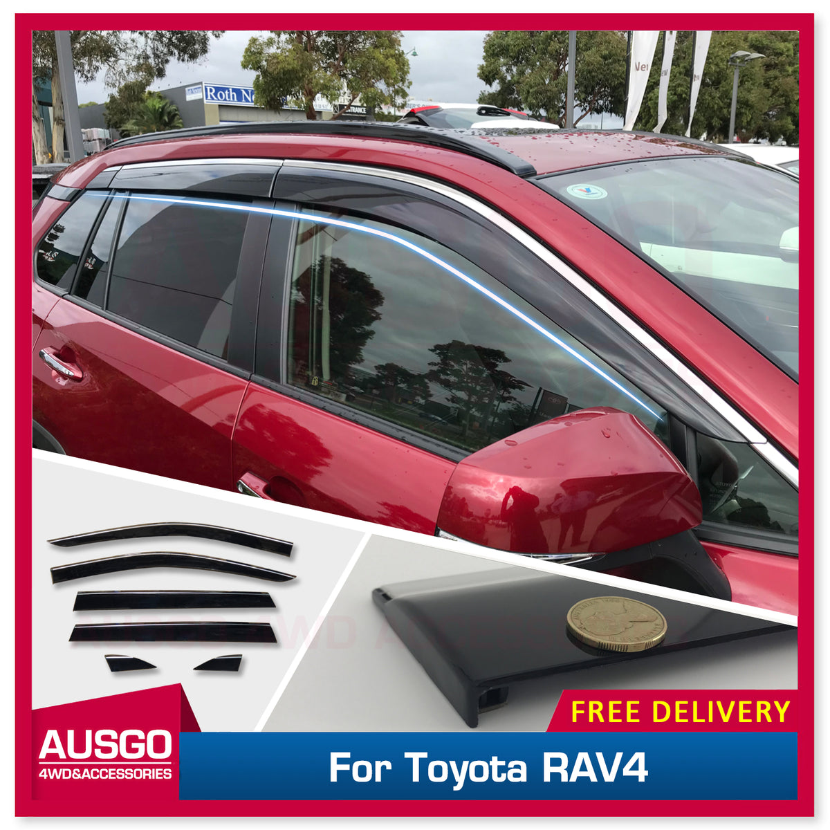 Stainless Trim Weather Shields for Toyota RAV4 2019-Onwards – AUSGO 4X4 ...