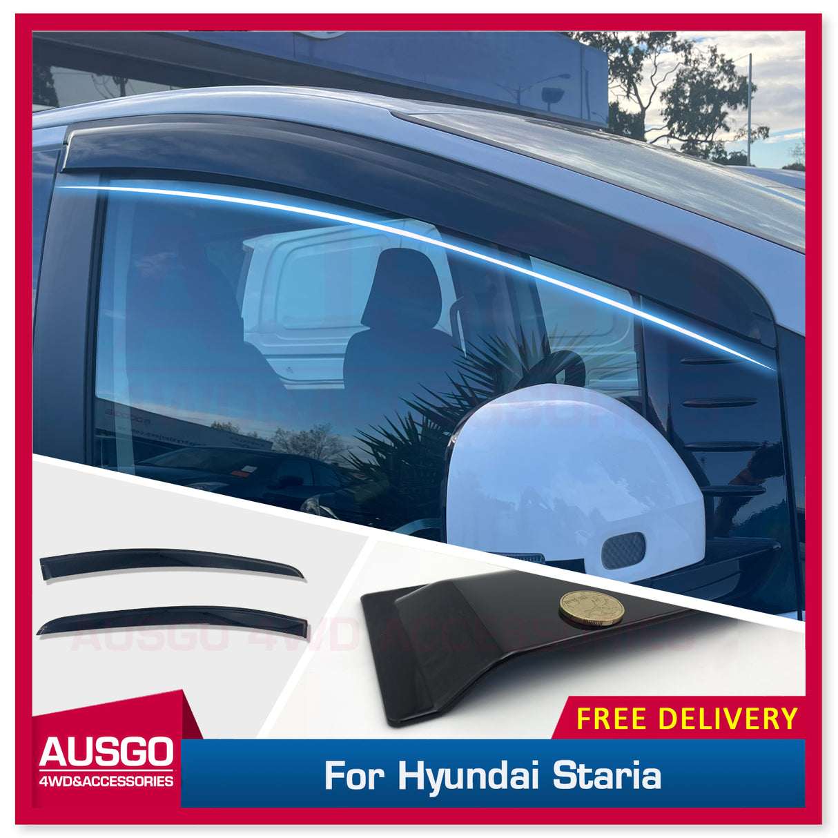 Injection Weather Shields for Hyundai Staria / Staria Load 2021-Onward ...