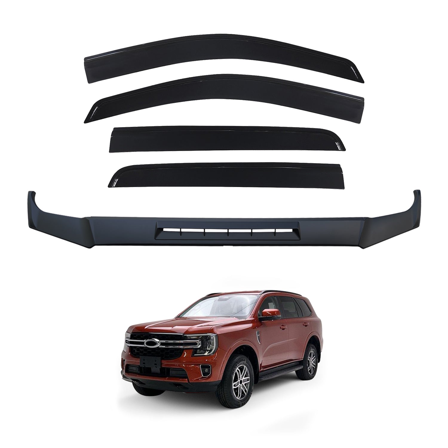 Weather Shields + Bonnet Protector for Ford Everest Next-Gen 2022-Onwa ...