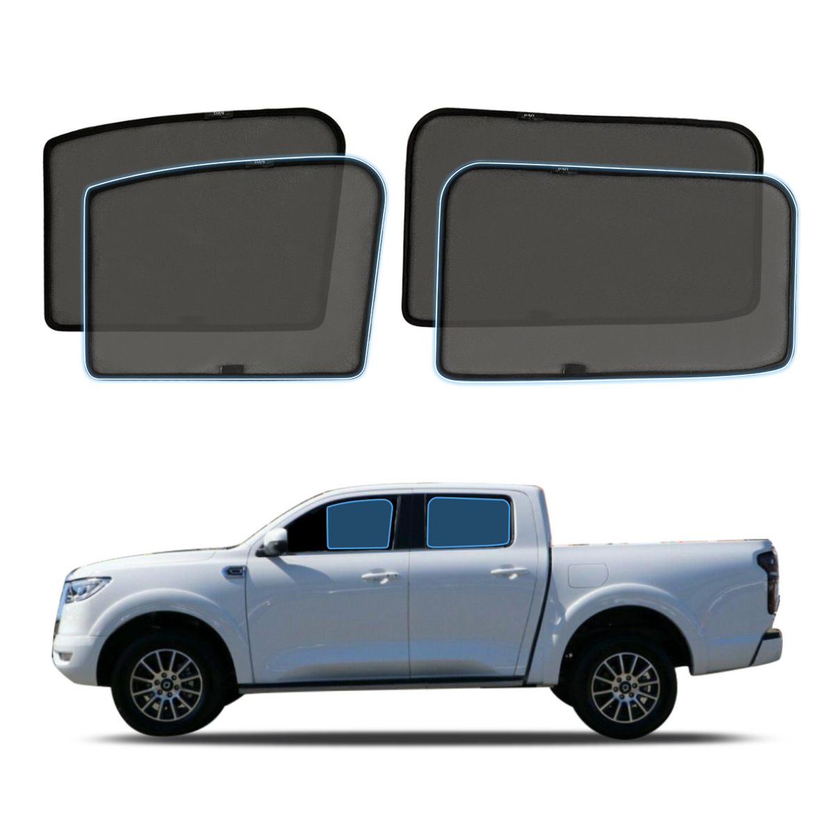 Magnetic Window Sun Shade for GWM Cannon 2020-Onwards – AUSGO 4WD ...