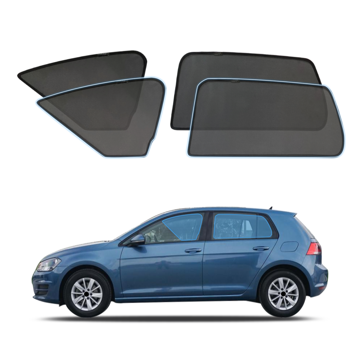 Magnetic Window Sun Shade for Volkswagen Golf 7th Gen MK7 MK7.5 Hatch ...