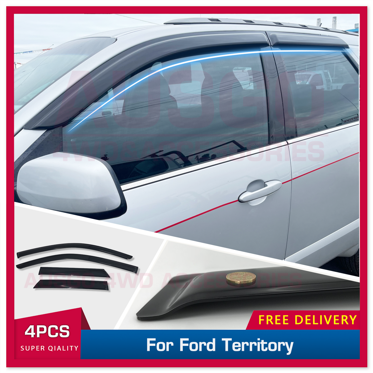 Luxury Weather Shields for Ford Territory 2004-Onwards Weathershields ...