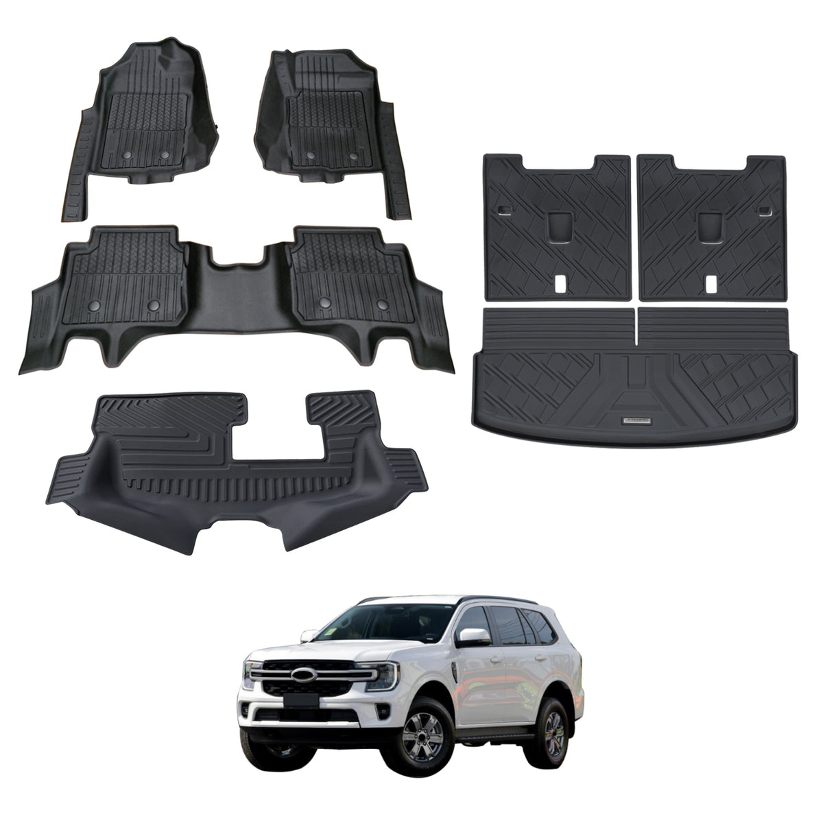 7D Injection Floor Mats for Ford Everest Next-Gen 2022-Onwards – AUSGO ...