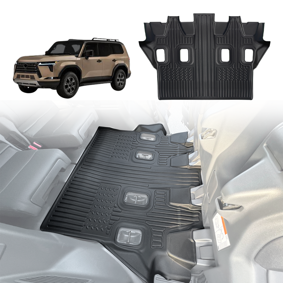 Third Row Floor Mat for Lexus GX550 7 Seater 2024-Onwards – AUSGO 4WD ...