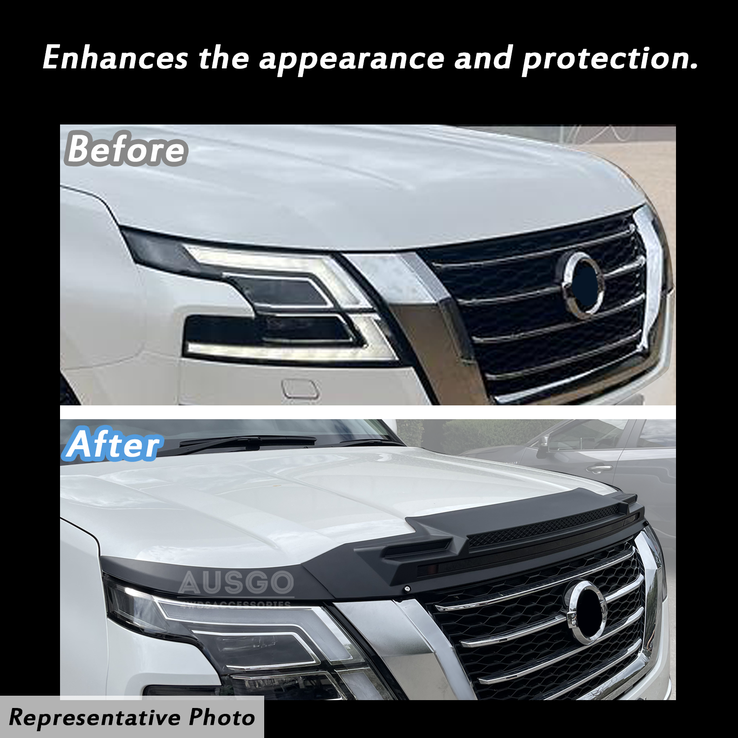 Bonnet Protector for Nissan Patrol Y62 2012-2019 – AUSGO 4X4 Accessories