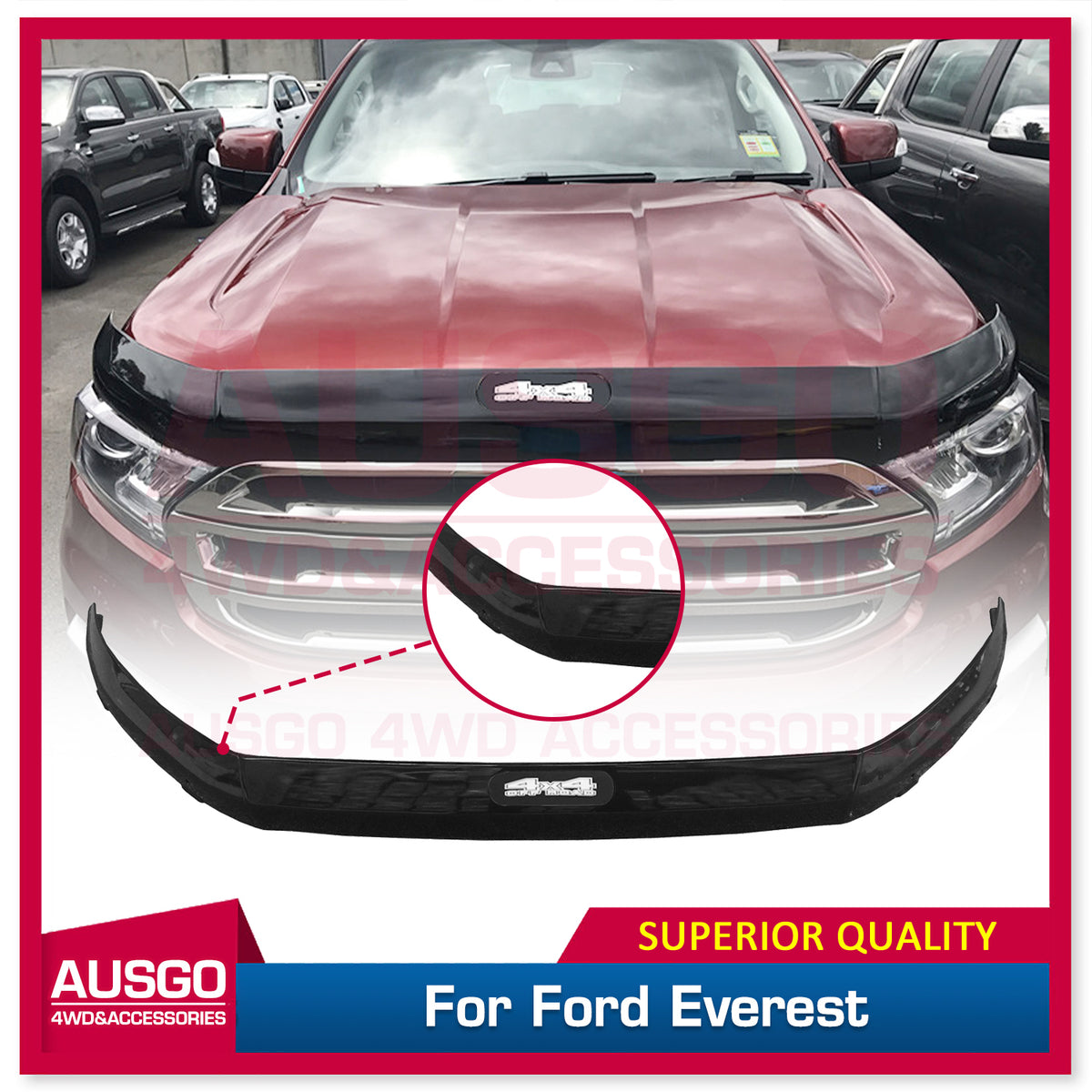 Injection Bonnet Protector Guard for Ford Everest UA Series 2015-2022 ...