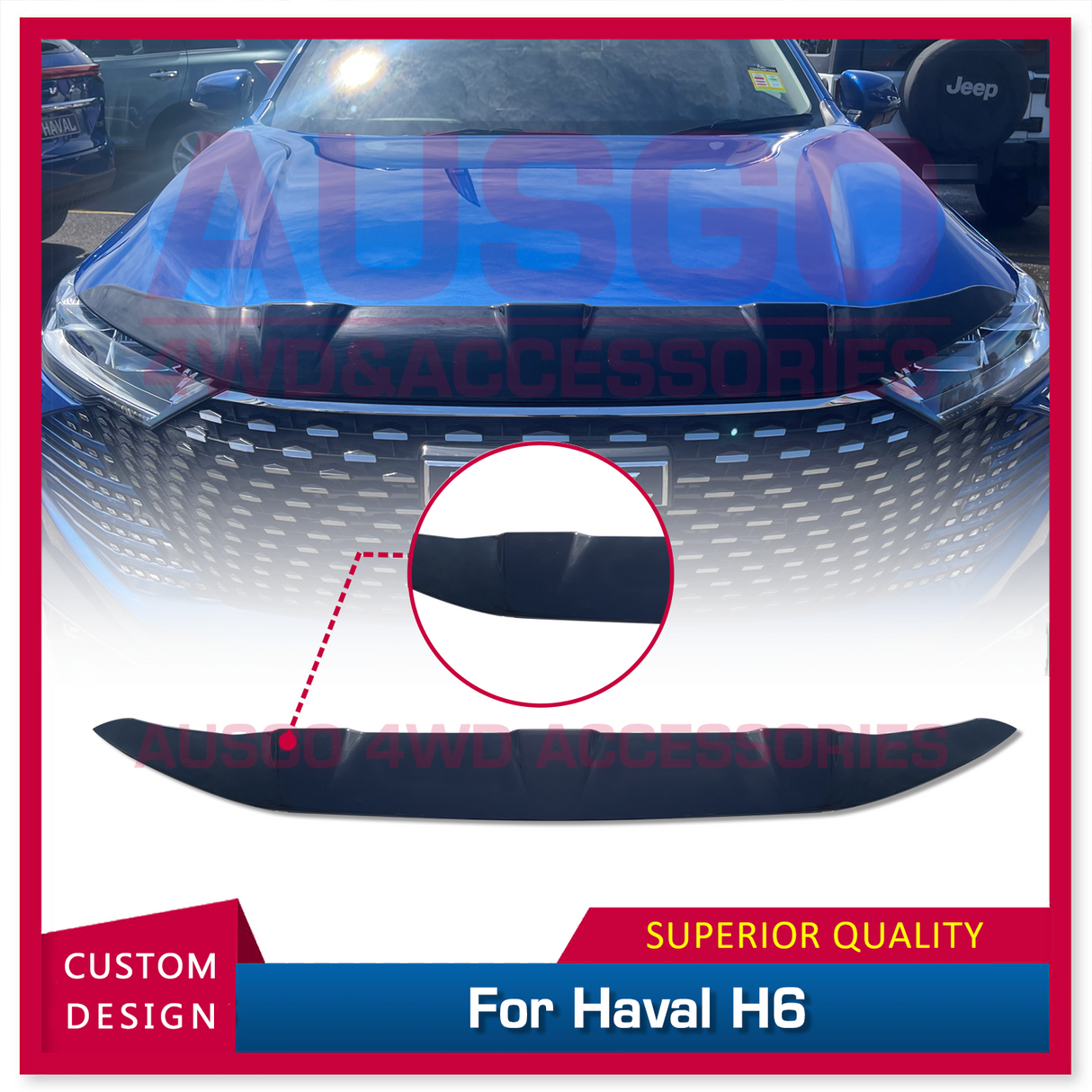 Bonnet Protector for Haval H6 B01 Series 2021-Onwards – AUSGO 4X4 ...
