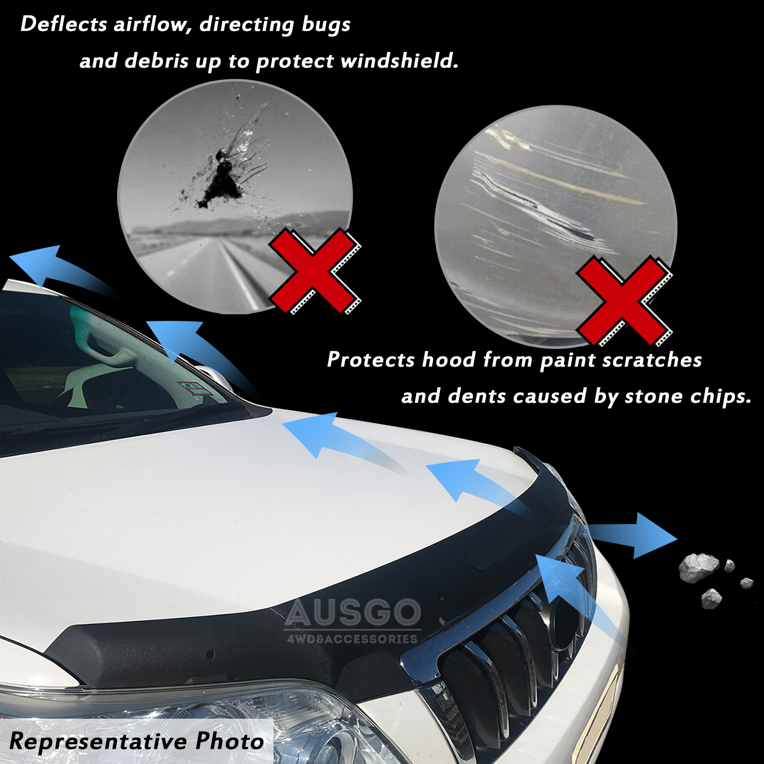 Injection Weather Shields + Bonnet Protector for Toyota Fortuner 2015 ...