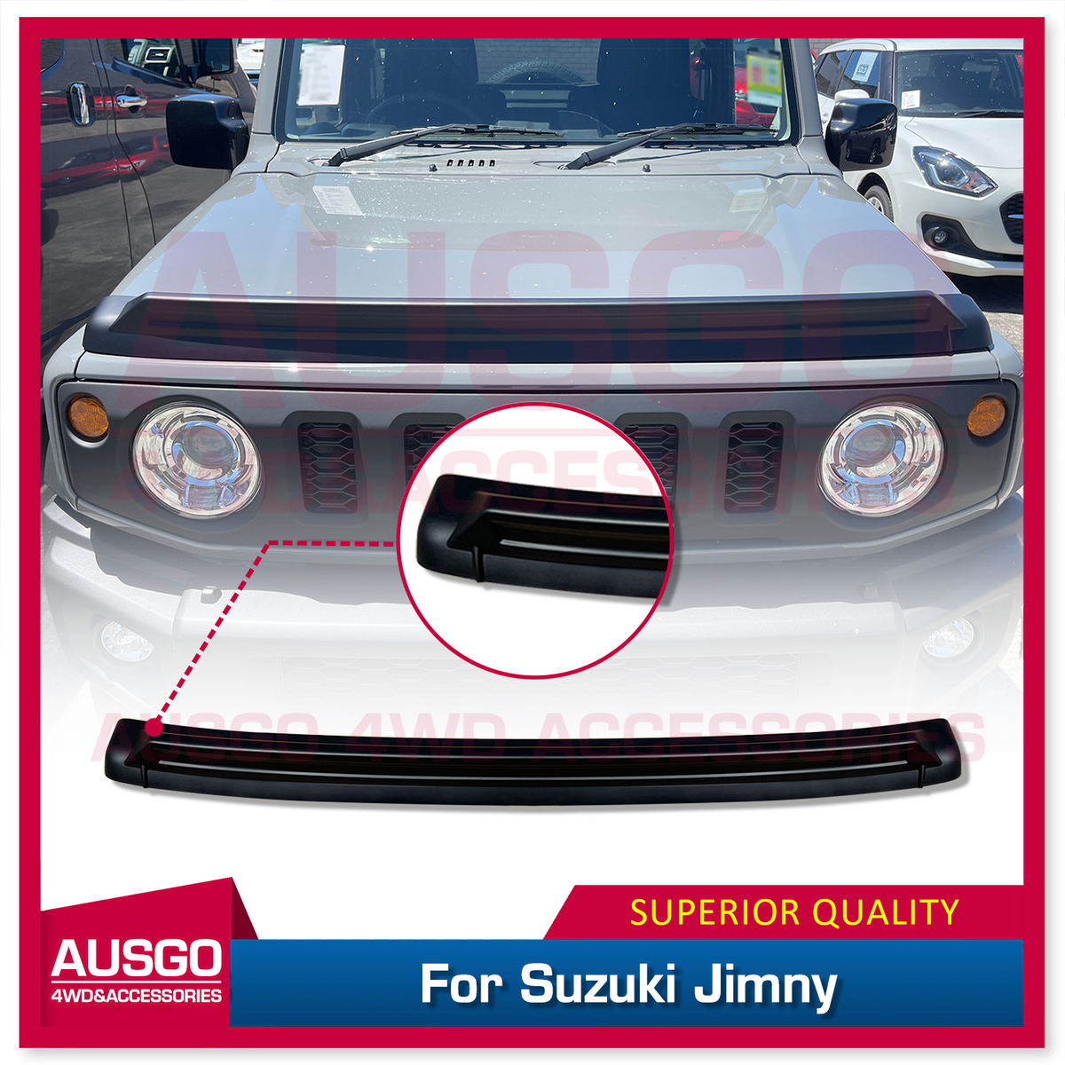 Luxury Bonnet Protector Guard for Suzuki Jimny 2018-Onwards – AUSGO 4X4 ...