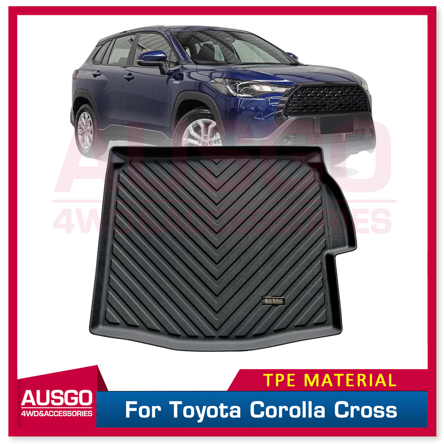 3D TPE Cargo Mat for Toyota Corolla Cross Hybrid 2022-Onwards Boot Mat ...