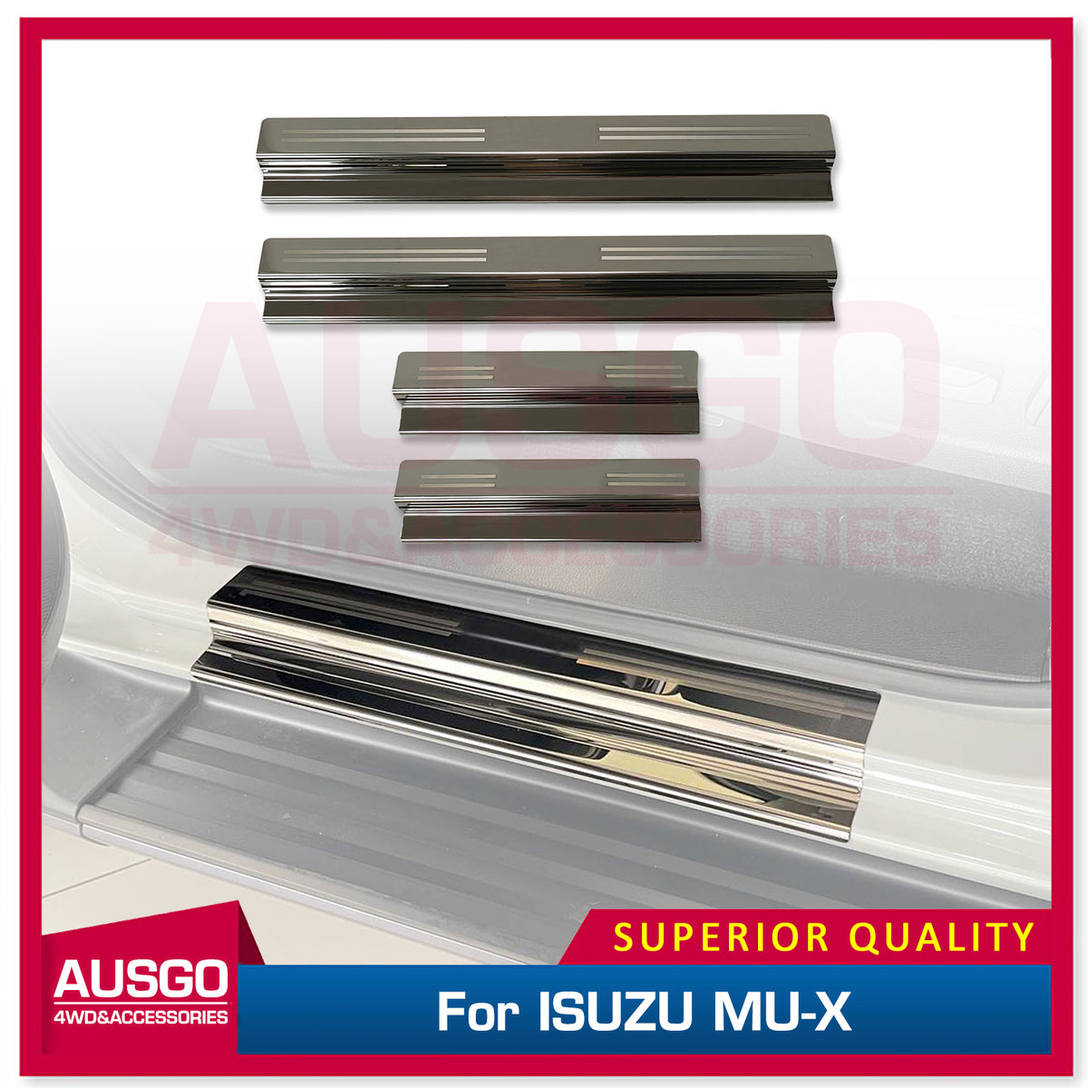 For ISUZU MUX MU-X 2021-Onwards Stainless Steel Scuff Plate Cover Door ...