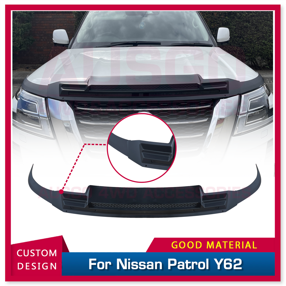 Injection Molded Bonnet Protector Guard for Nissan Patrol Y62 series 5 ...