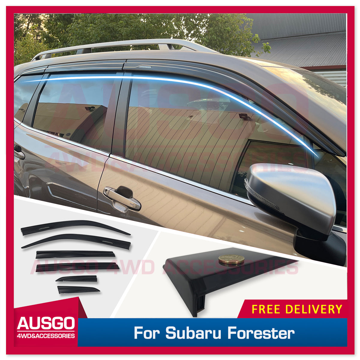 Injection Weather Shields for Subaru Forester S5 Series 2018-Onwards 6 ...