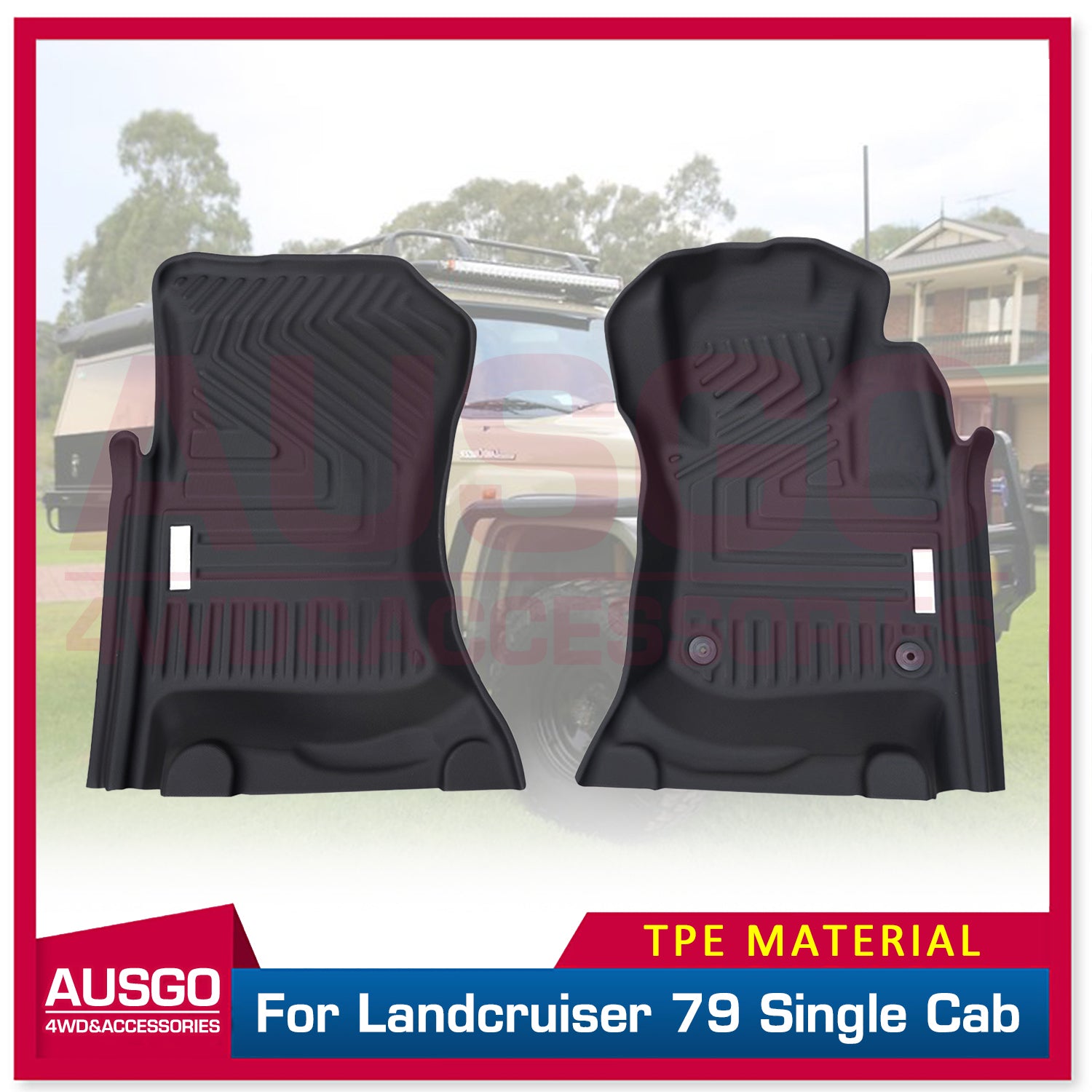 5D Moulded Car Floor Mats for Toyota Land Cruiser 79 Series LC79 Singl ...